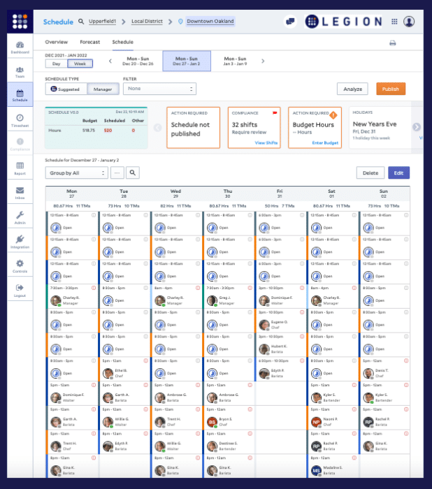 Legion Provides WFM Solution to Empower Frontline Employees