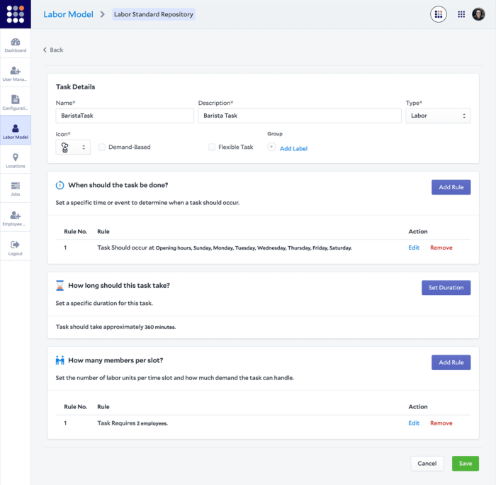 Legion WFM’s Self-Service Control Center