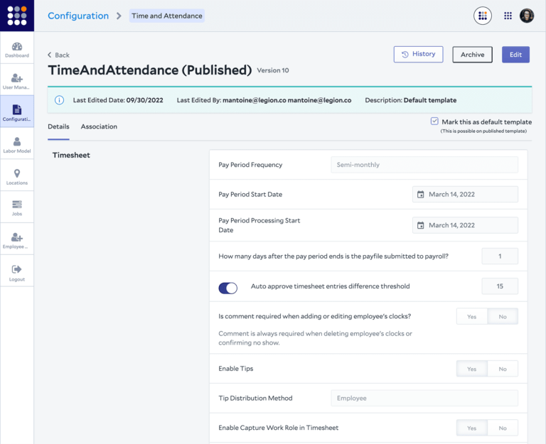 Legion - Automated Time and Attendance Tracking